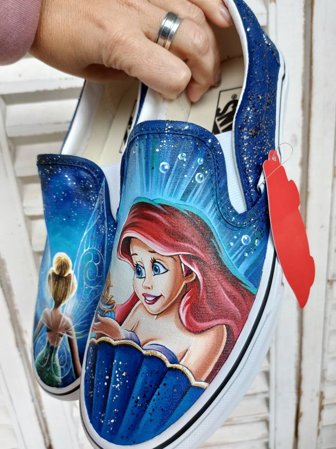 Disney Princesses Disney Shoes Hand Painted Shoeswedding | Etsy
