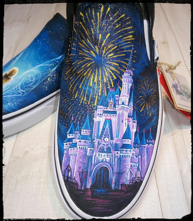 Disney Shoes Hand Painted Shoesdisney Wedding Shoes Disney - Etsy