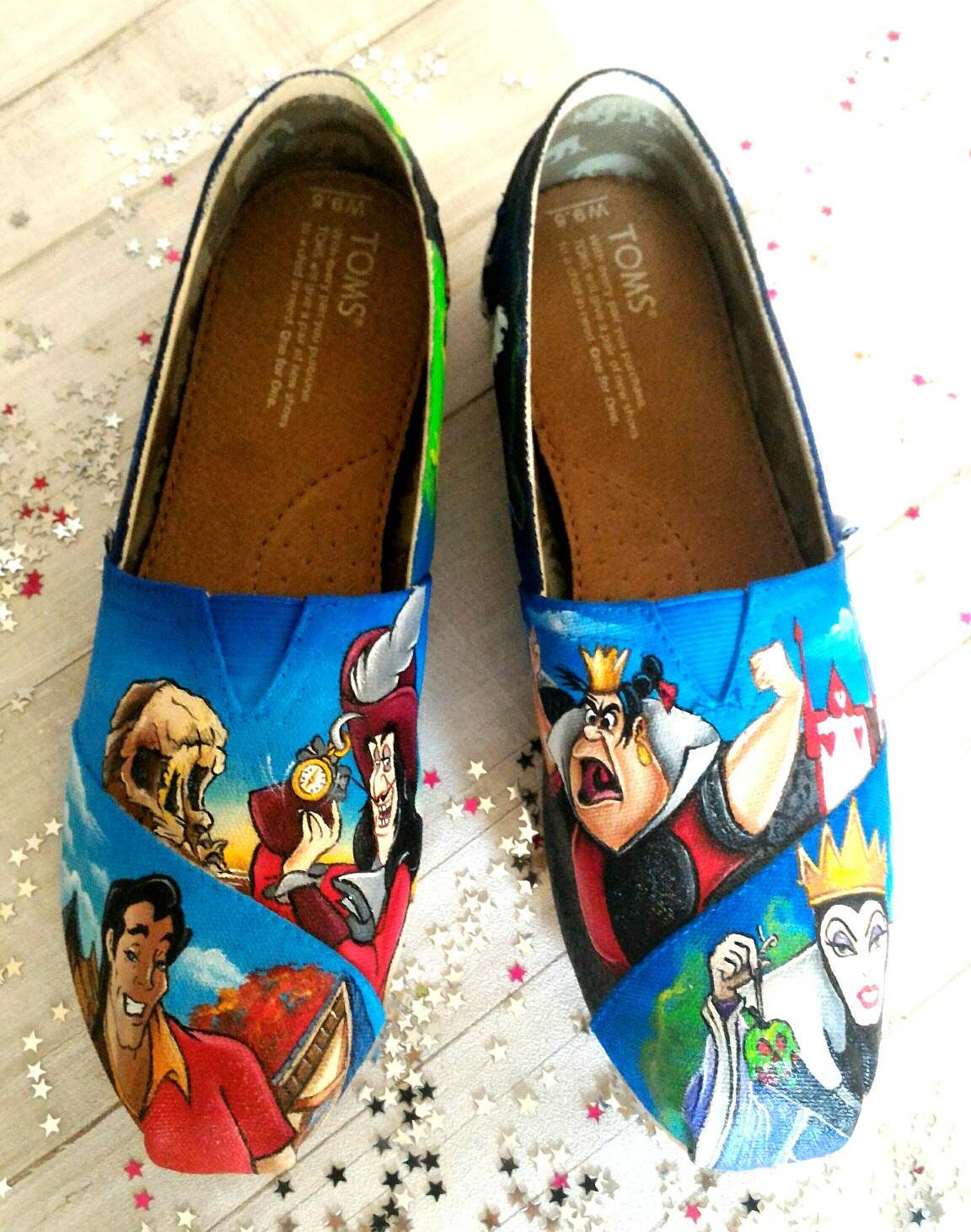 Disney Shoesdisney Princessesdisney Villains Custom Shoes | Etsy