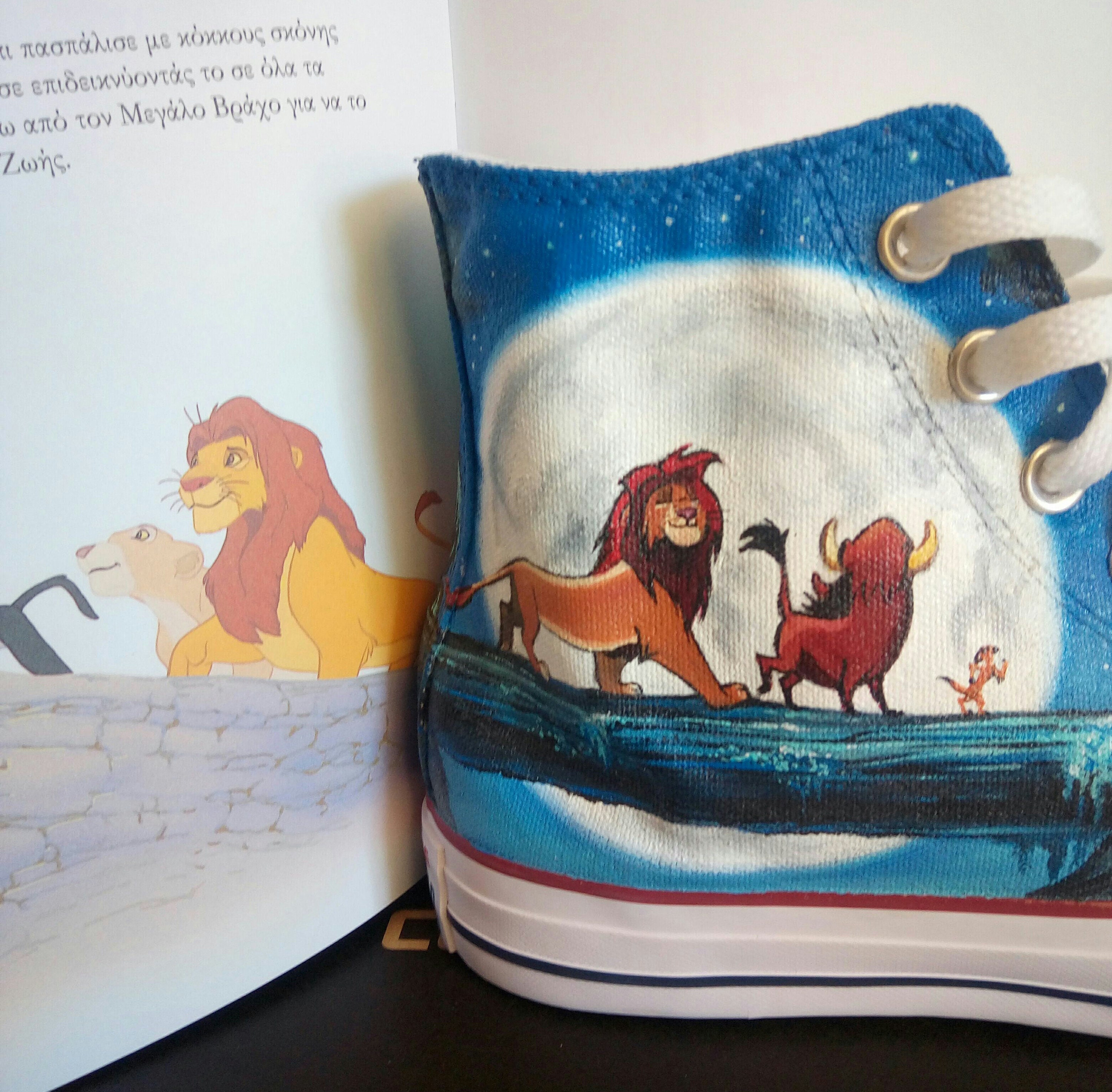 The Lion King Lion Kinghand Painted Shoes Custom Shoes - Etsy UK