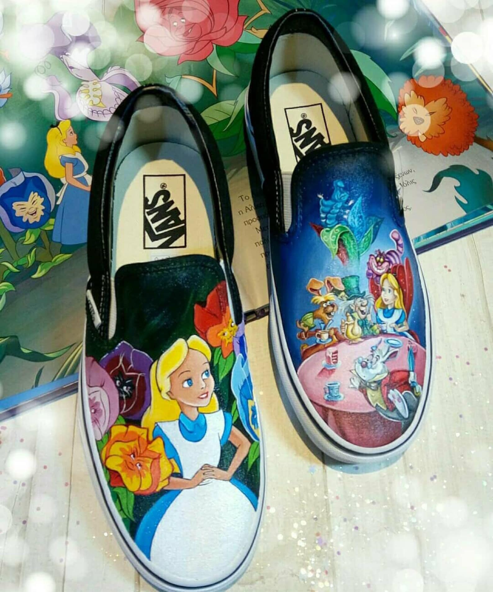 Alice in Wonderland,disney Shoes,custom Vans Shoes,disney Wedding Shoes ...