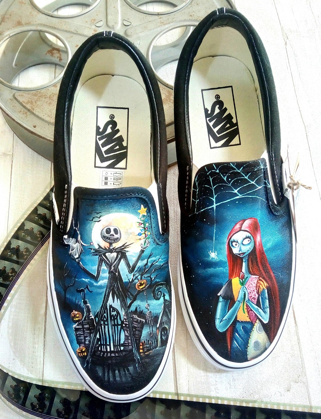 Hand-painted Tim Burton Wedding Shoes: Nightmare Before Christmas - Etsy