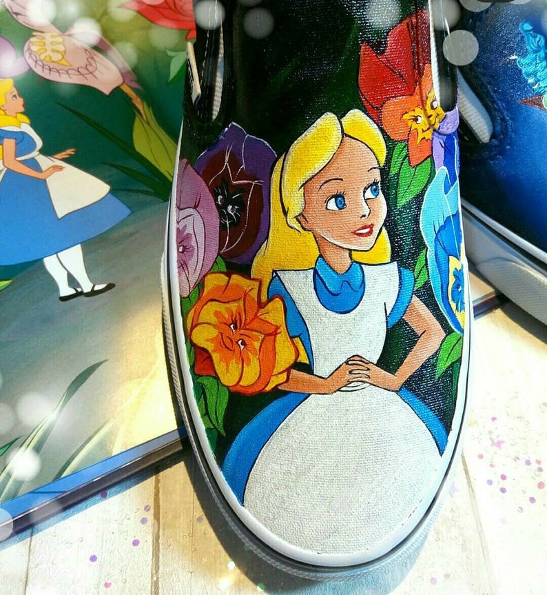 Alice in Wonderland,disney Shoes,custom Vans Shoes,disney Wedding Shoes ...