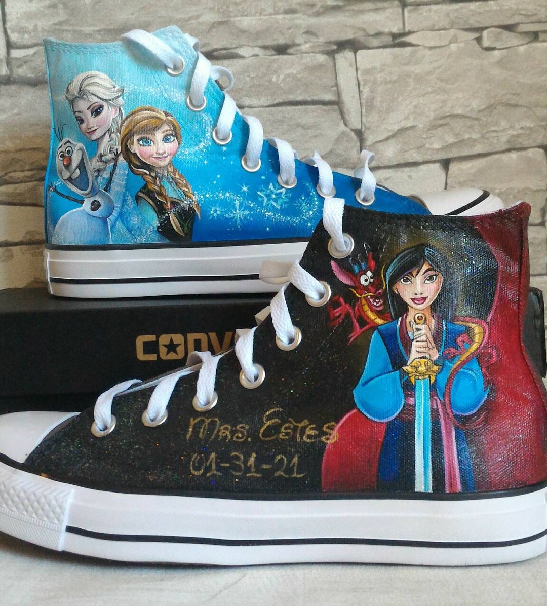 Disney Shoescustom Converse Shoes disney Inspired - Etsy