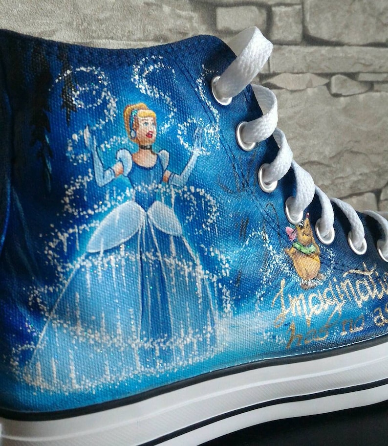 Disney hand painted shoes Disney shoes Cinderella castle | Etsy
