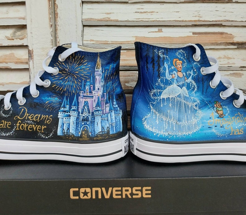 Disney hand painted shoes Disney shoes Cinderella castle | Etsy
