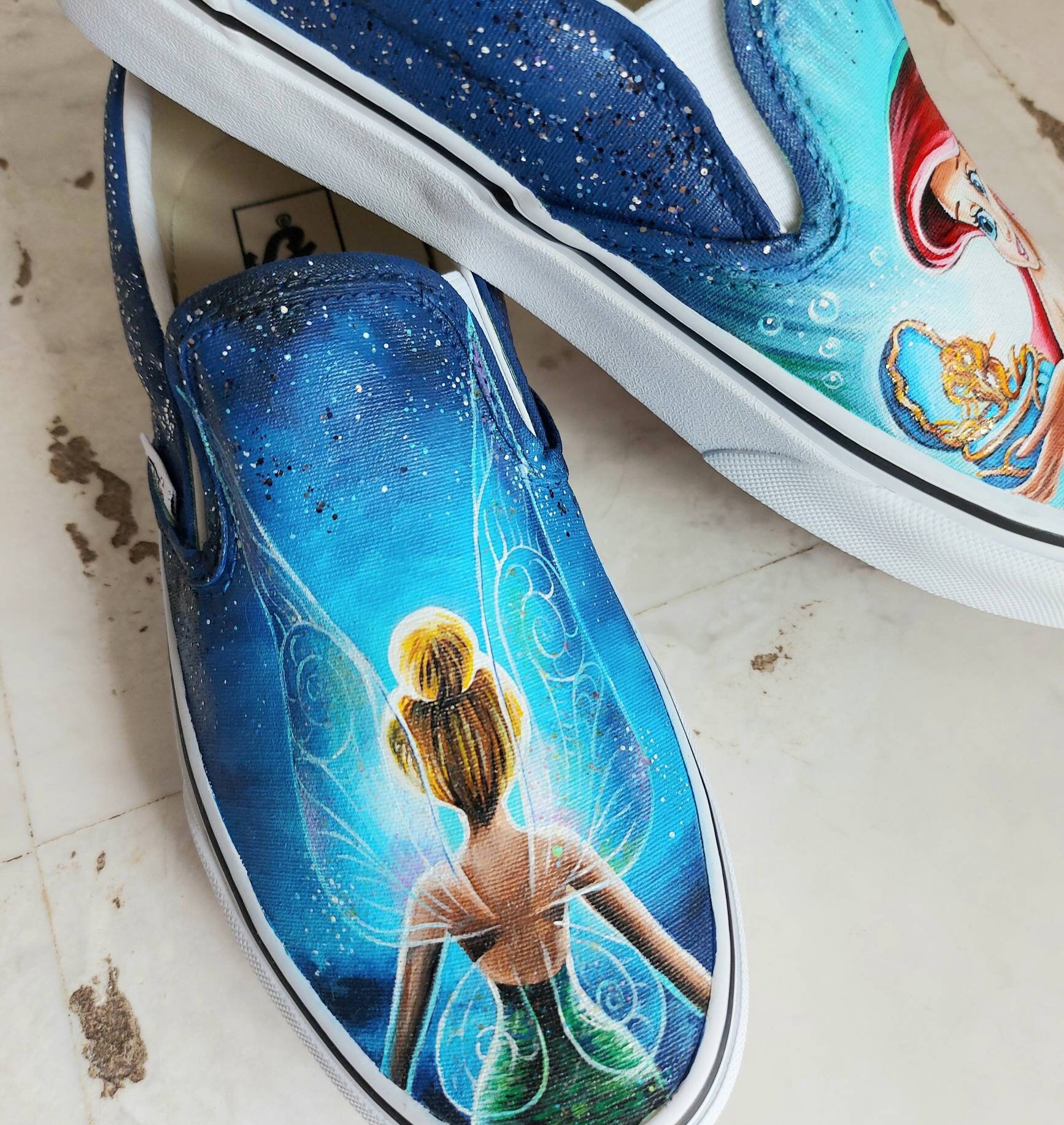 Disney Princesses, Disney Shoes, Hand Painted Shoes,wedding Shoes, Hand ...