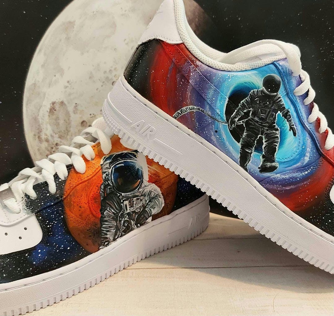 Galaxy Shoes,space Themed Shoes,galaxy Themed,astronaut Themed,hand ...