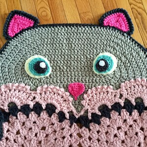 CAT RUG / Crochet Cat Rug / Crochet Heart Rug / Crochet Cat - Etsy