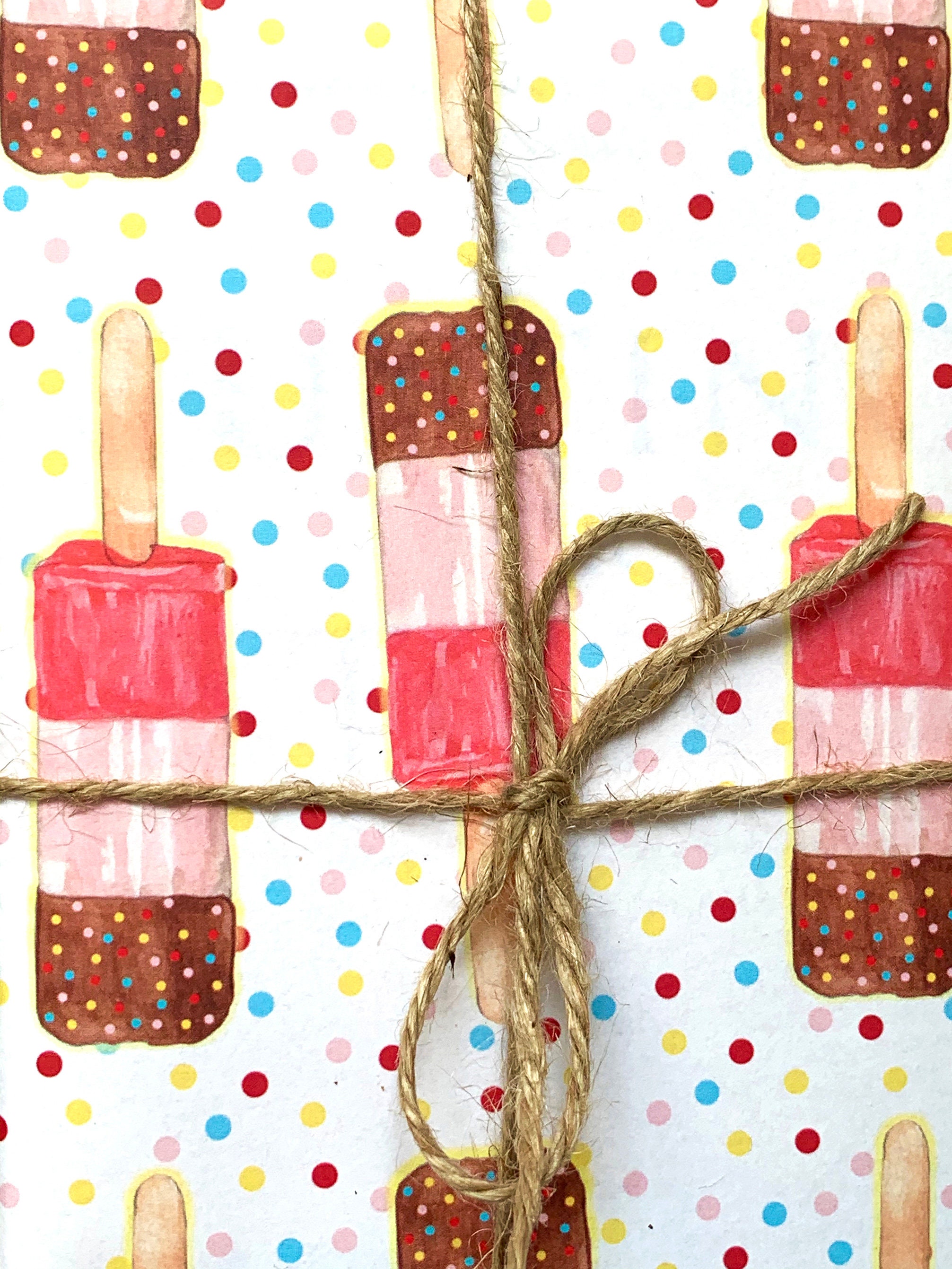 Lollipop Gift Wrap Fab Ice Lolly Summer Fun Wrapping - Etsy Ireland