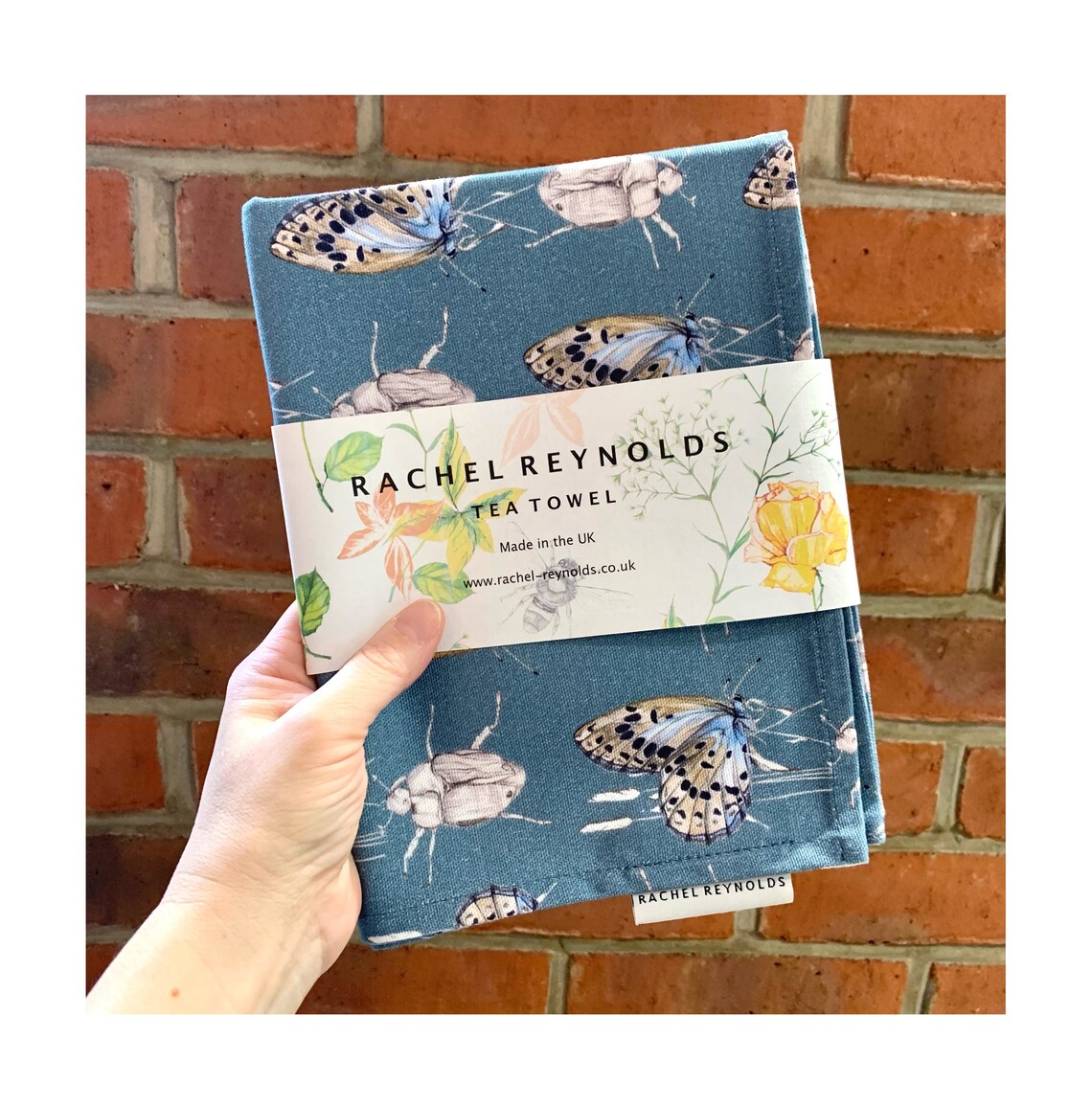 Butterfly and Beetle Luxury Tea Towel Hand Sewn 100% - Etsy