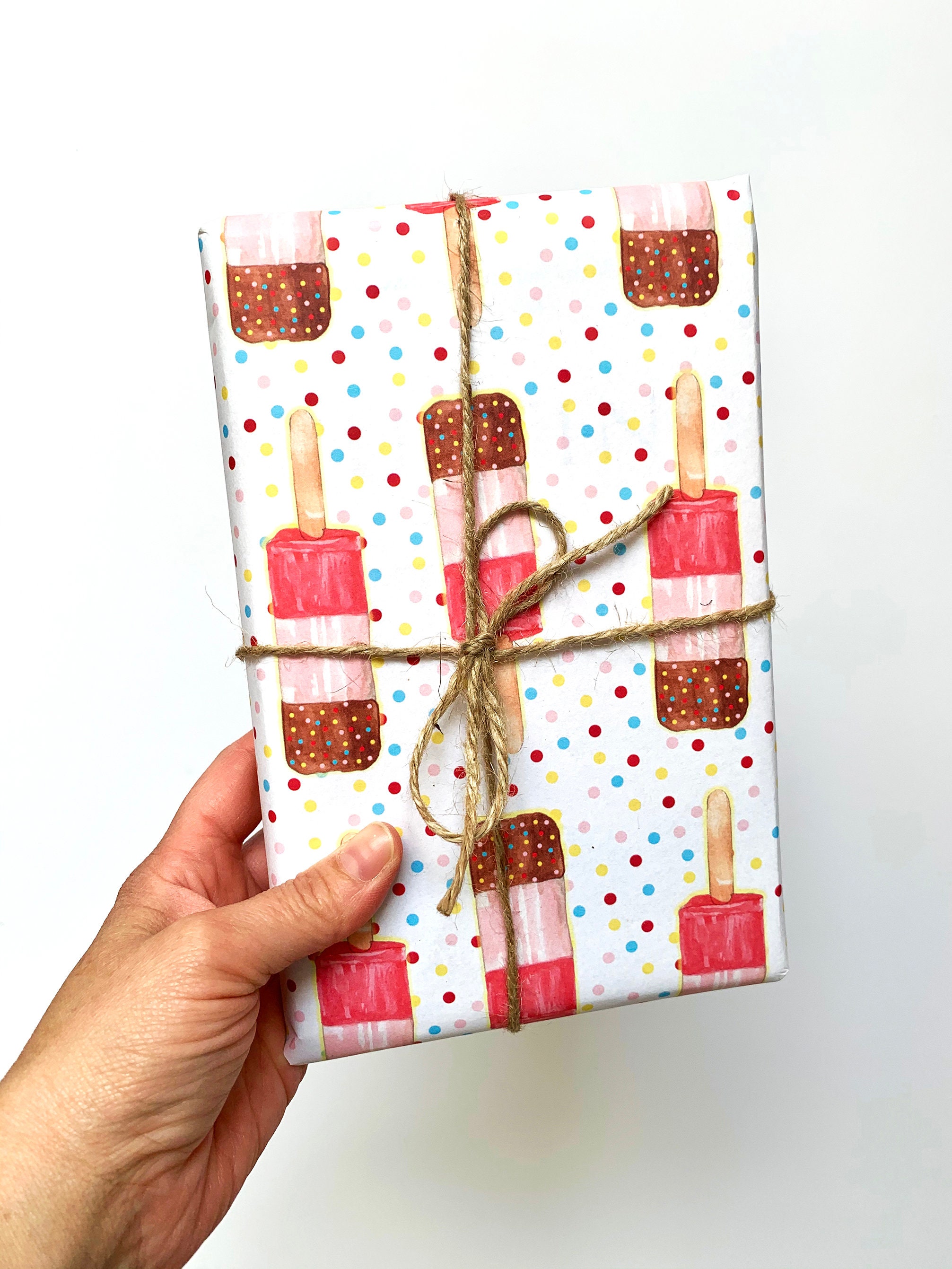 Lollipop Gift Wrap Fab Ice Lolly Summer Fun Wrapping - Etsy Ireland