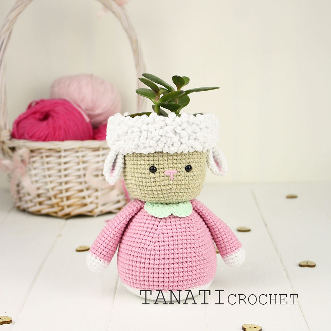 Crochet Pattern cache-pot LAMB tutorial PDF File - Etsy