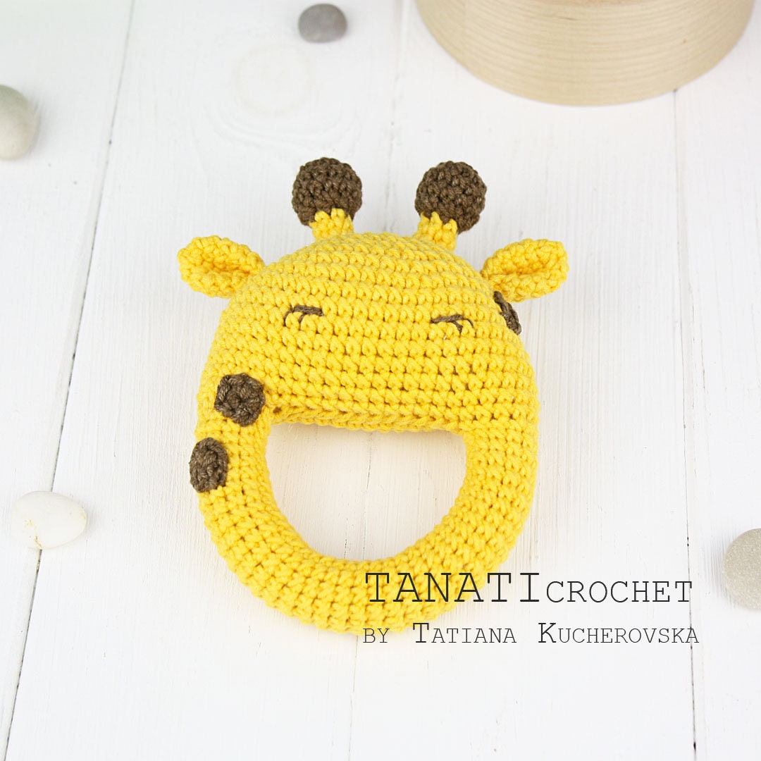 CROCHET PATTERN giraffe Rattle tutorial PDF File | Etsy