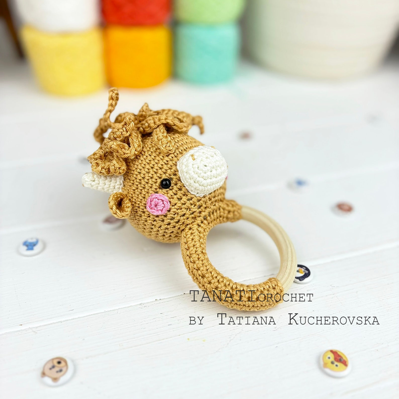 Crochet Pattern Highland Cow/highland Cow Rattle/baby Rattle (tutorial ...