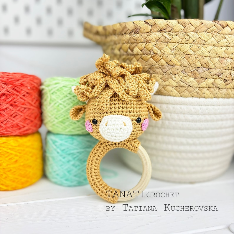 Crochet Pattern Highland Cow/highland Cow Rattle/baby Rattle (tutorial ...