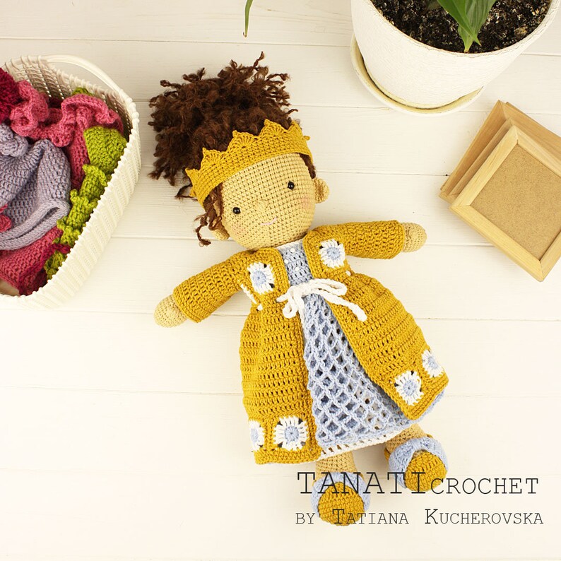 CROCHET PATTERN waldorf Doll-princess Сlothes tutorial PDF - Etsy