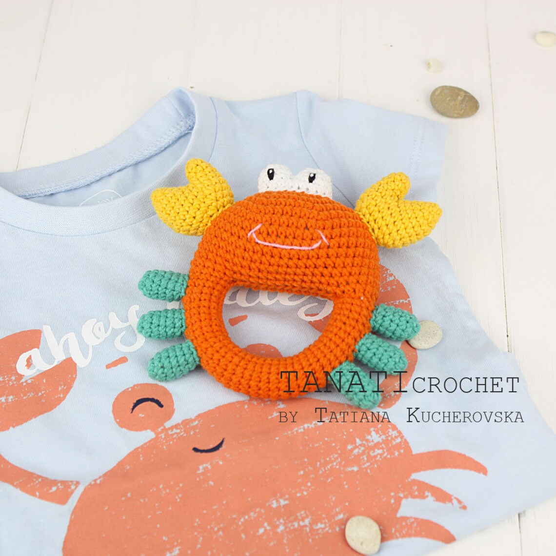 CROCHET PATTERN crab Rattle tutorial PDF File - Etsy