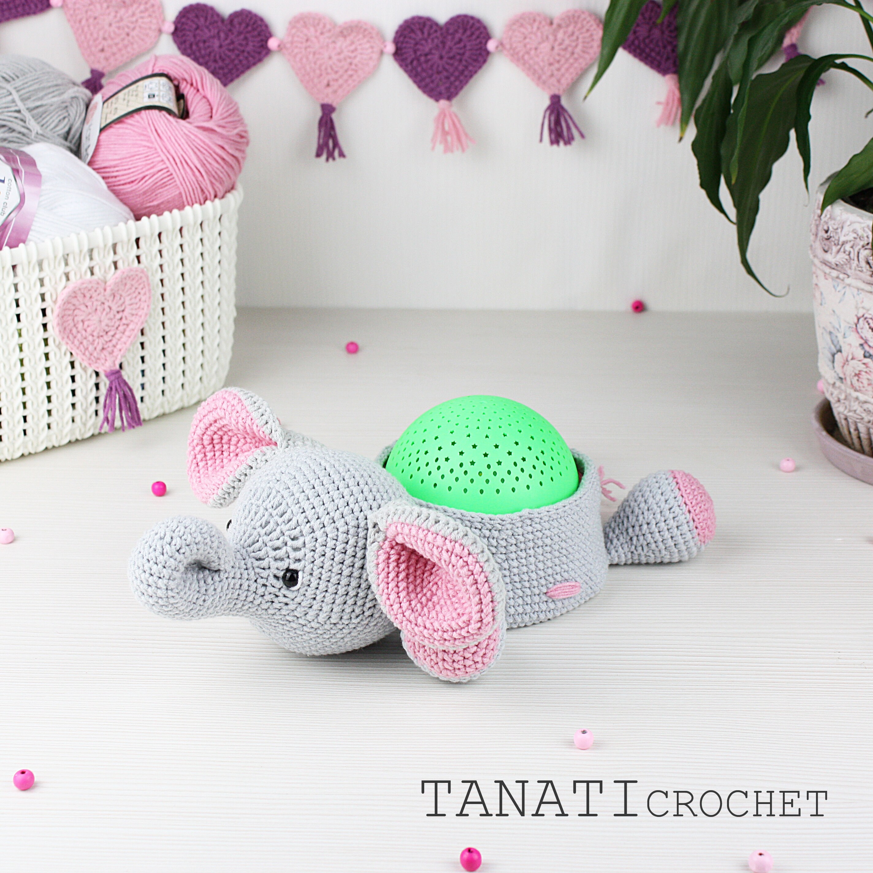 Crochet Pattern - Night Light Elephant/projector Star - Etsy