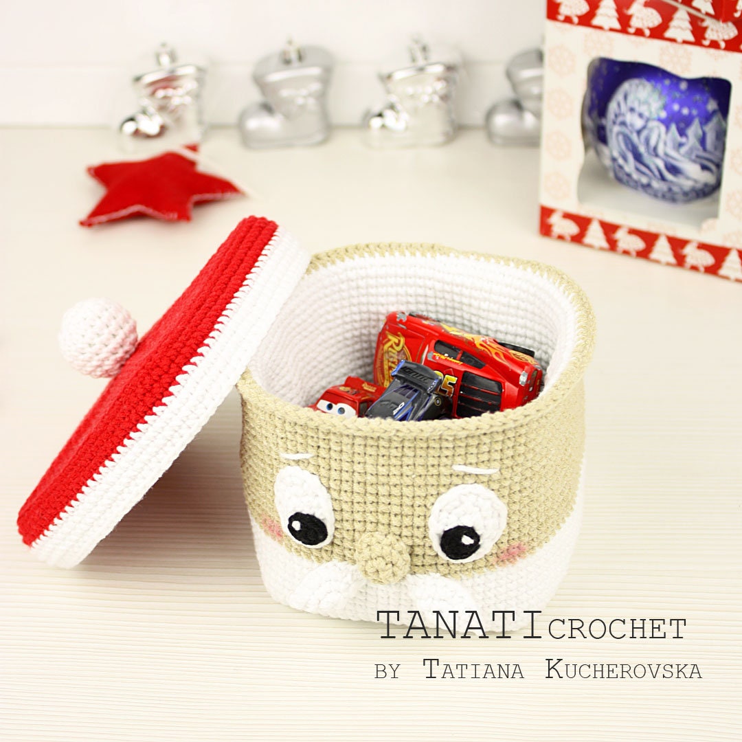 Crochet Pattern SANTA Box tutorial PDF File - Etsy