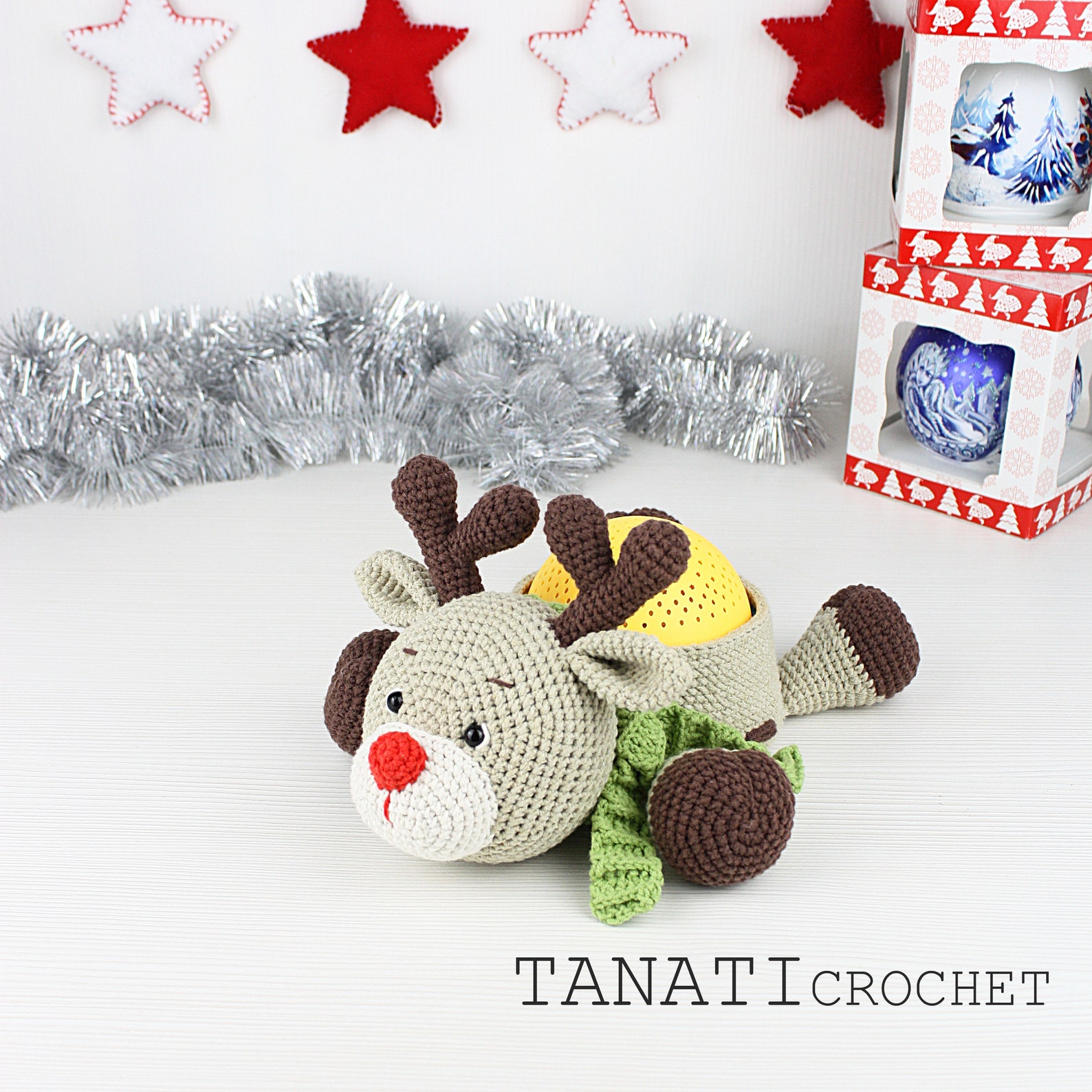 Crochet Pattern Night Light Deer/projector Star - Etsy