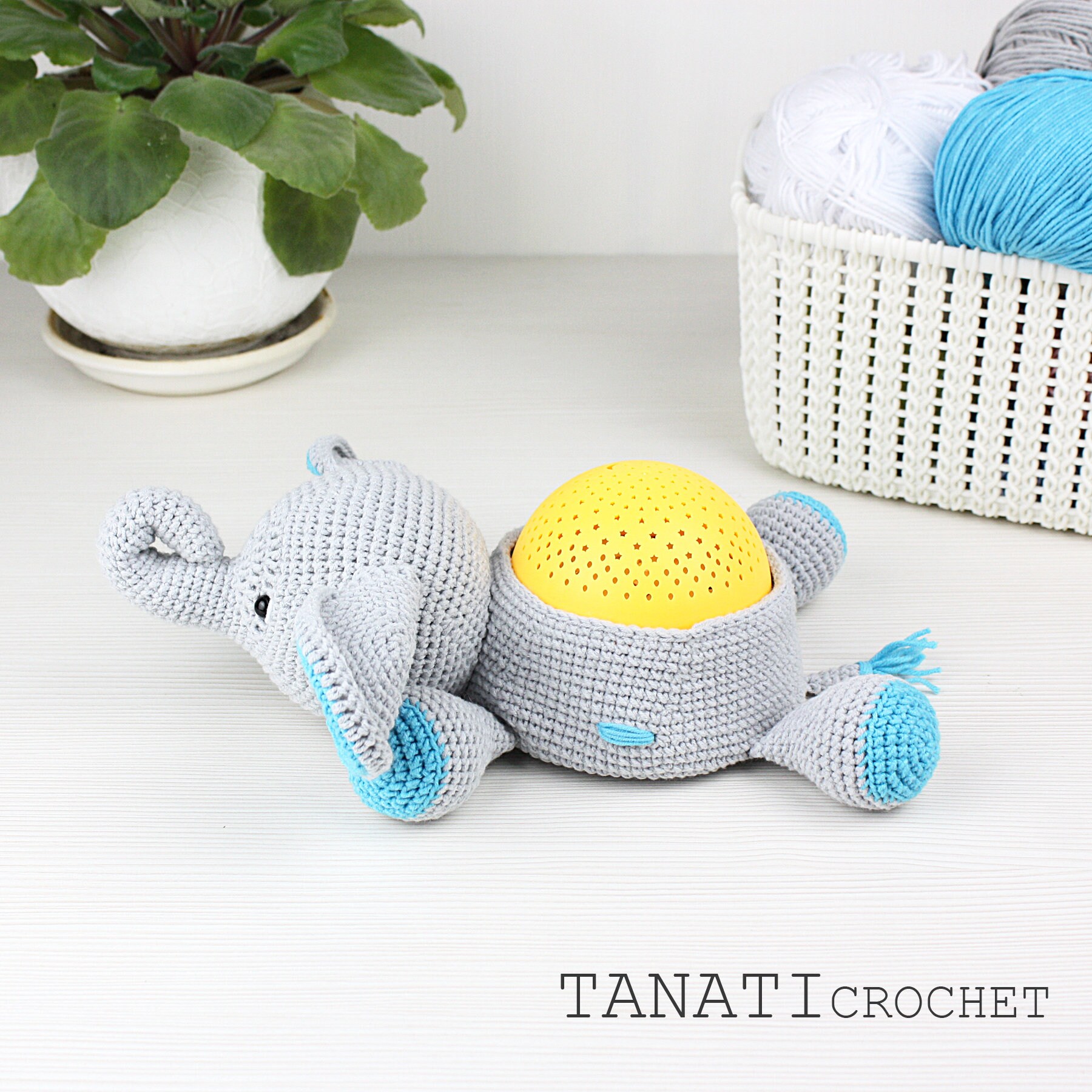 Crochet Pattern - Night Light Elephant/projector Star - Etsy