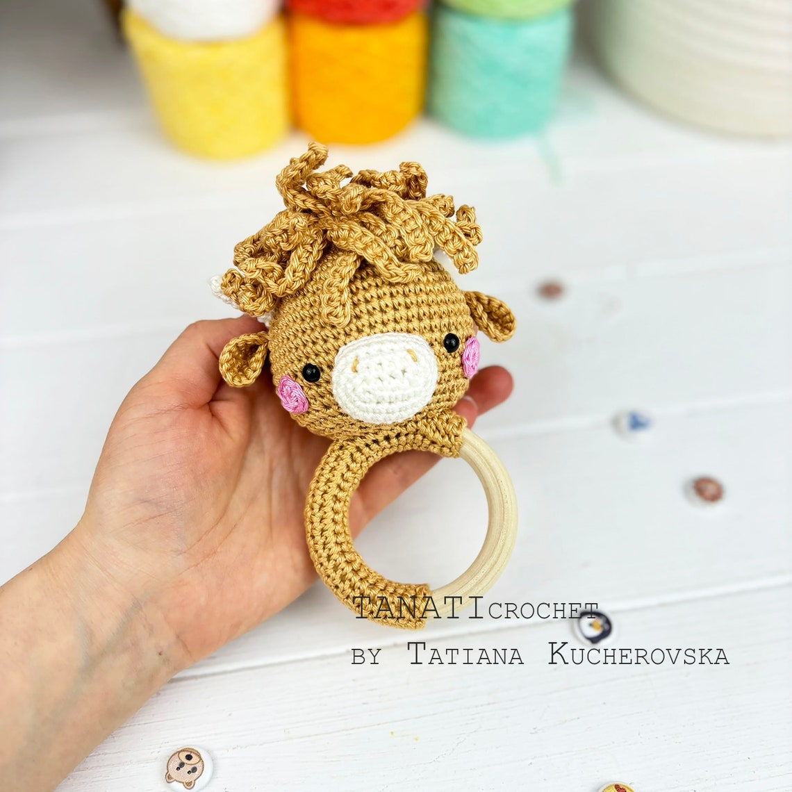 Crochet Pattern Highland Cow/highland Cow Rattle/baby Rattle (tutorial ...