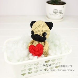 CROCHET PATTERN mini Pug tutorial, PDF File - Etsy