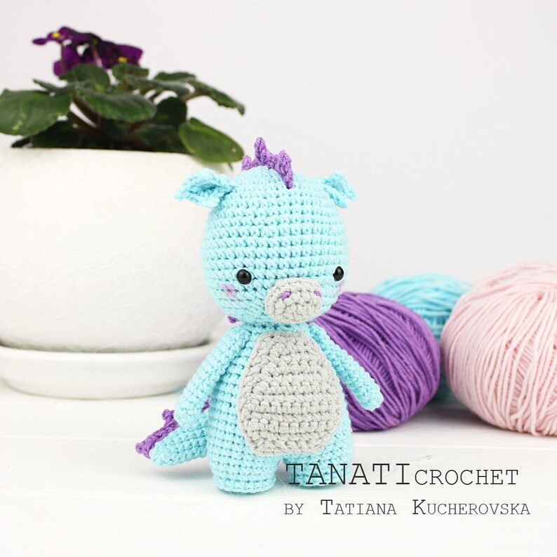 CROCHET PATTERN mini Dragon tutorial PDF File - Etsy