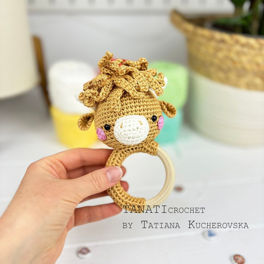 Crochet Pattern Highland Cow/highland Cow Rattle/baby Rattle (tutorial ...
