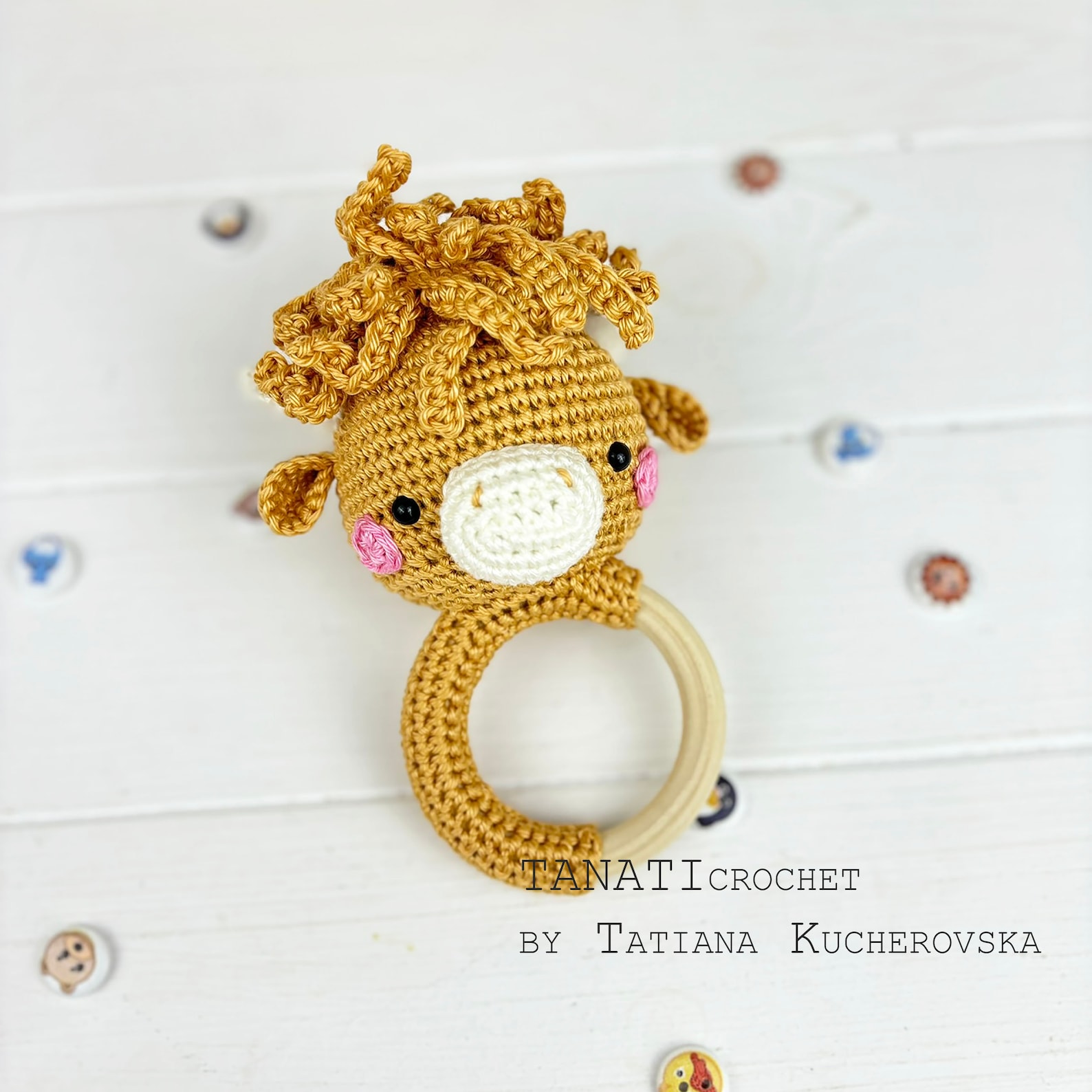 Crochet Pattern Highland Cow/highland Cow Rattle/baby Rattle (tutorial ...