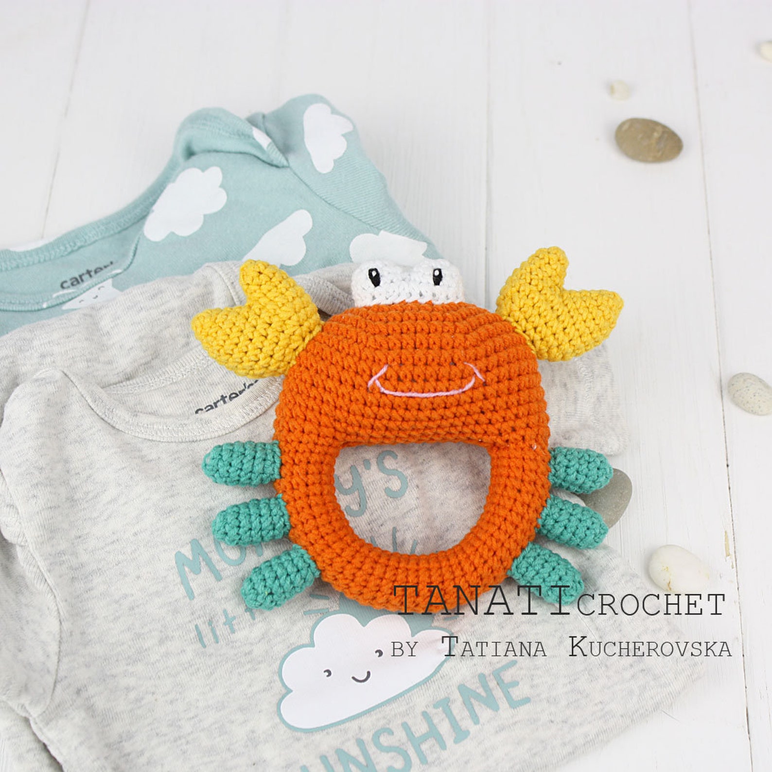 CROCHET PATTERN crab Rattle tutorial PDF File - Etsy