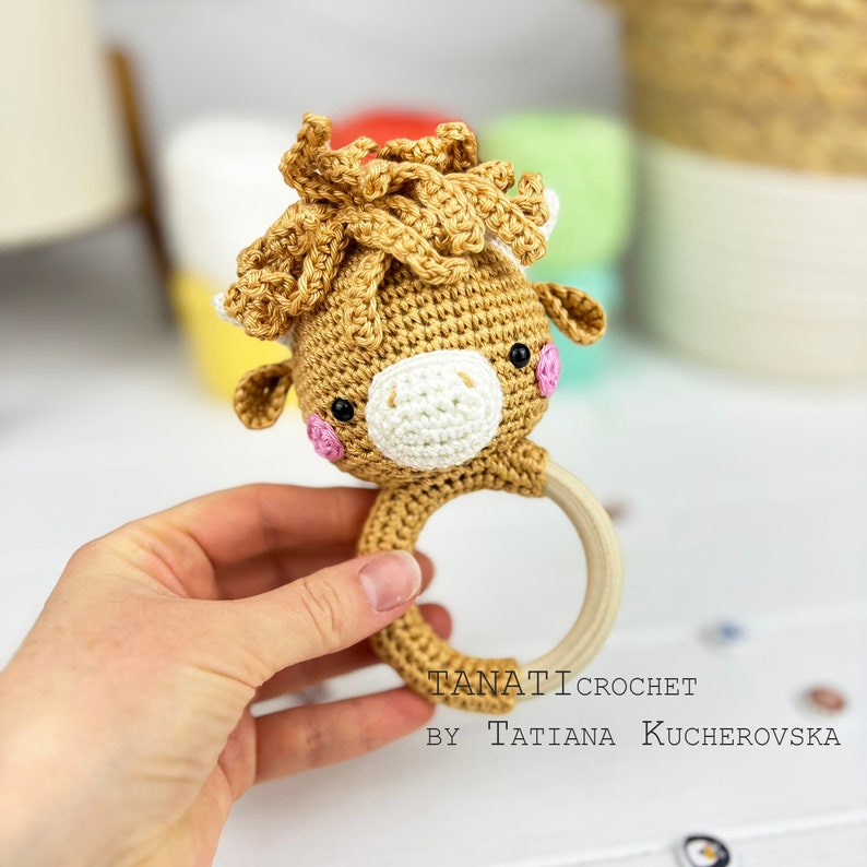 Crochet Pattern Highland Cow/highland Cow Rattle/baby Rattle (tutorial ...
