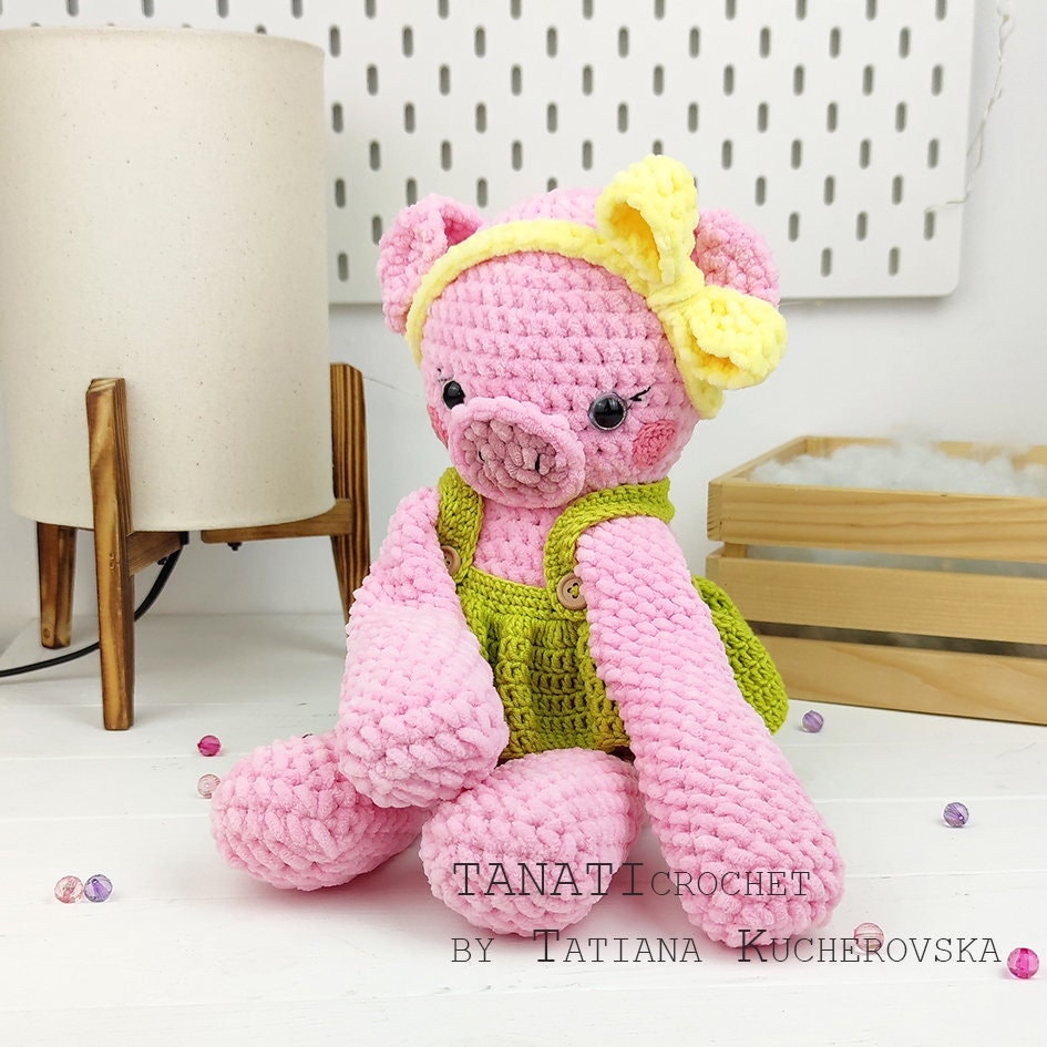 Pig Crochet Pattern/plush Pig tutorial PDF File - Etsy