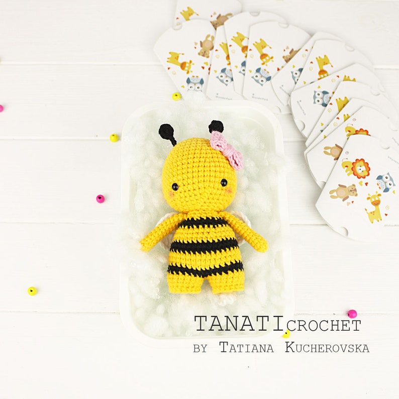 CROCHET PATTERN mini Bee tutorial PDF File | Etsy