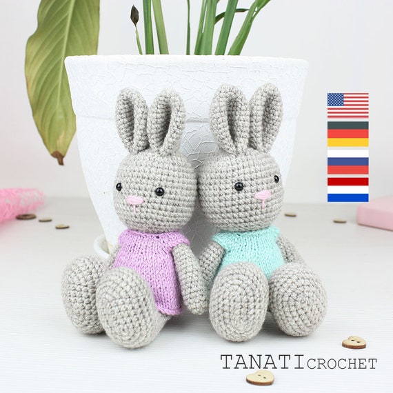 Crochet Pattern BUNNY tutorial PDF File | Etsy