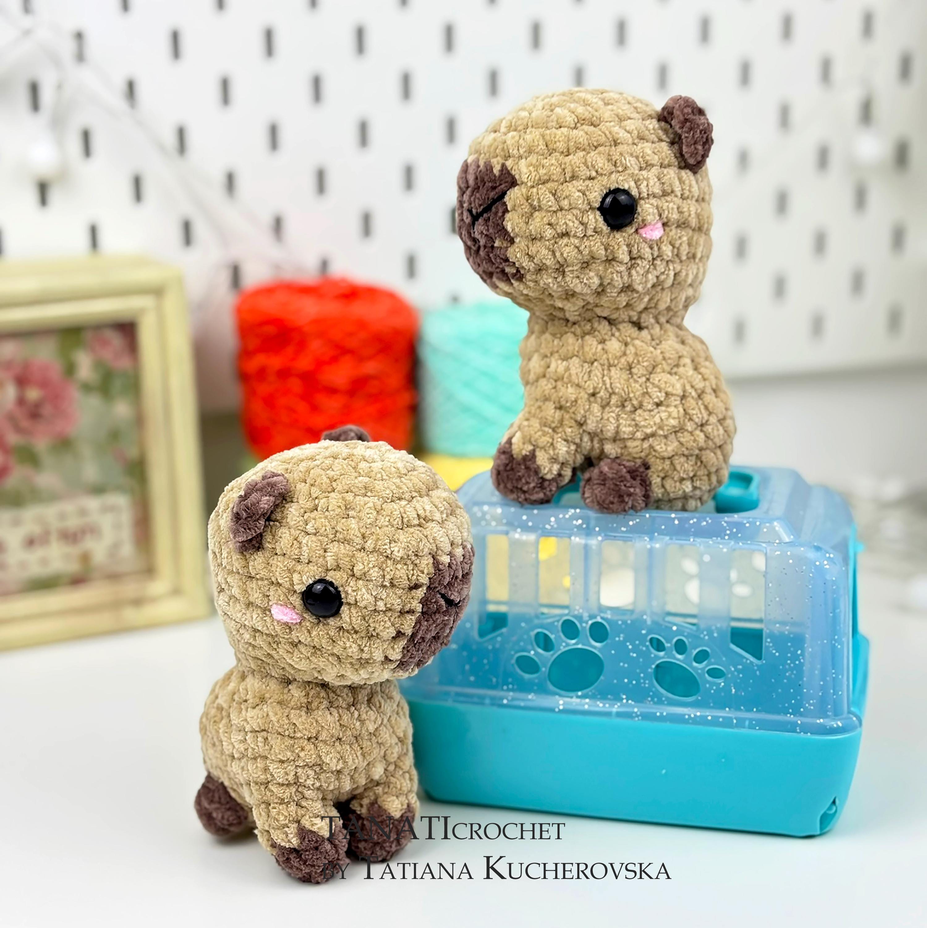 Low-sew Capybara Crochet Pattern/ No-sew Crochet/ Amigurumi Capybara ...