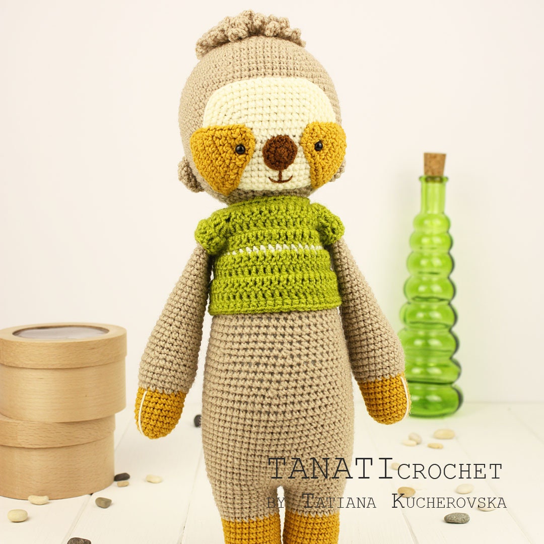 CROCHET PATTERN sloth tutorial PDF File | Etsy
