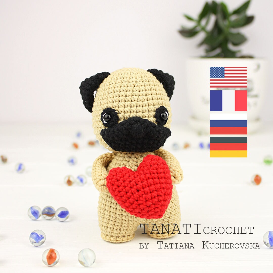 CROCHET PATTERN “mini Pug” (tutorial, PDF File) - Etsy