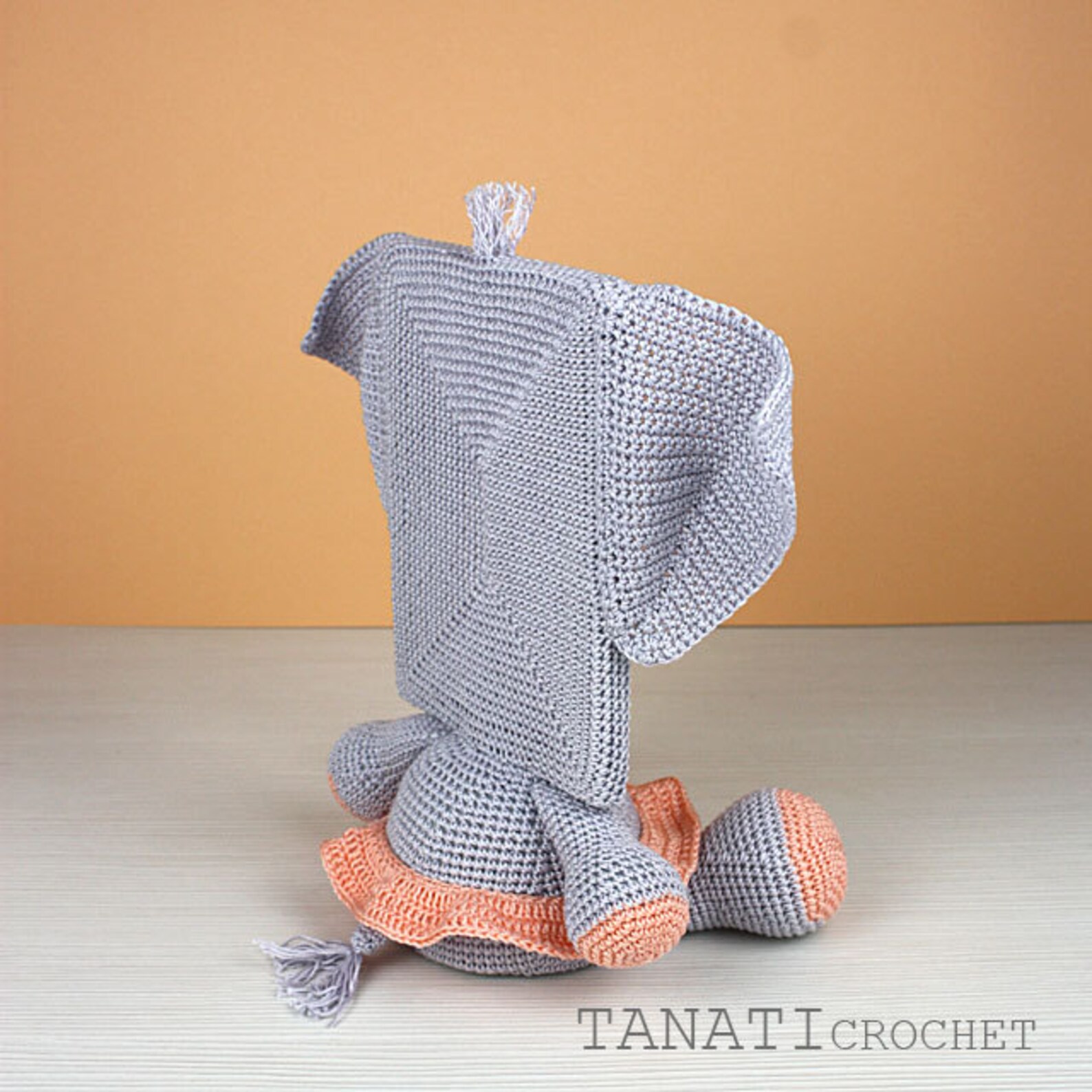 Crochet Pattern of Photo Frame ELEPHANT (tutorial, PDF File) - Etsy