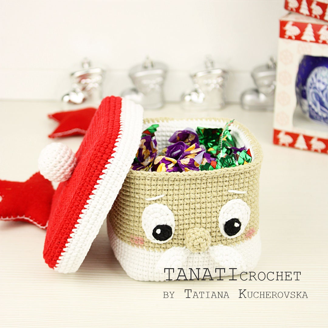 Crochet Pattern SANTA Box tutorial PDF File - Etsy