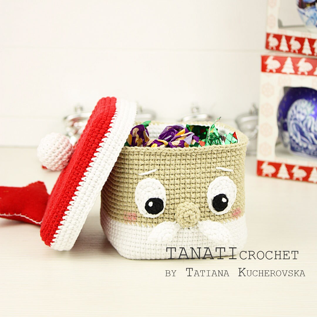 Crochet Pattern SANTA Box tutorial PDF File - Etsy