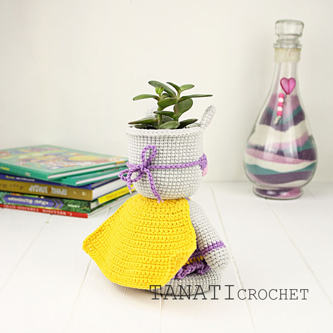 Crochet Pattern cache-pot SUPER KITTY tutorial PDF File - Etsy