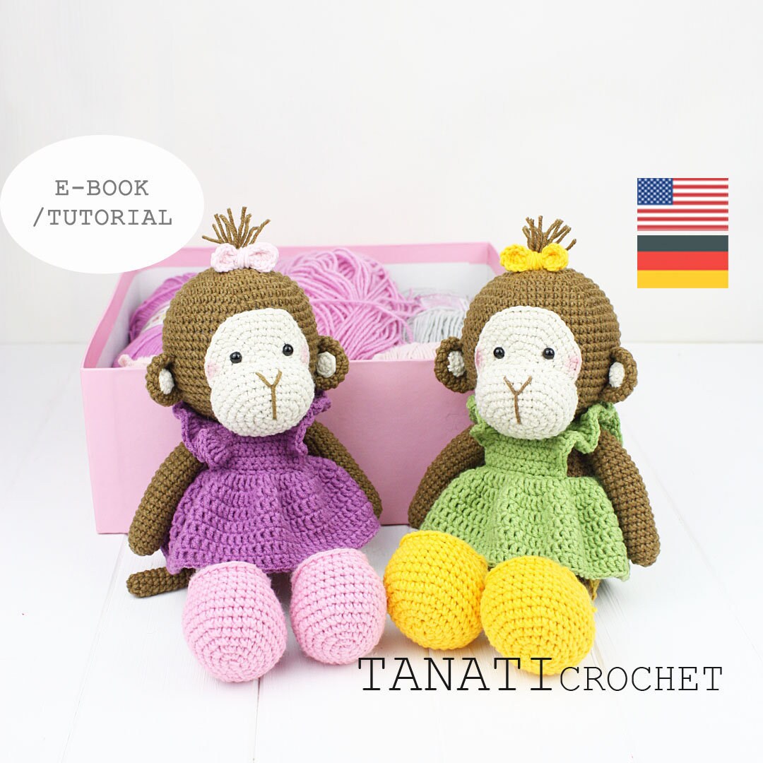 Toy Monkey Crochet Pattern (amigurumi, Tutorial, PDF File) - Etsy
