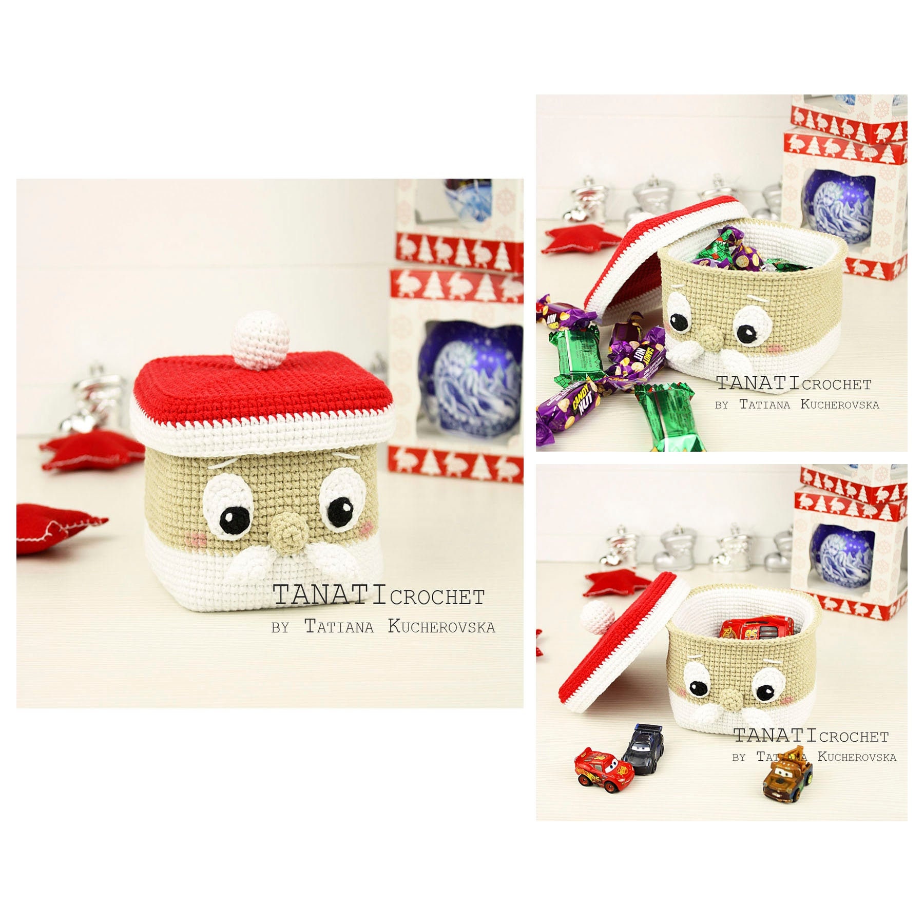 Crochet Pattern SANTA Box tutorial PDF File - Etsy
