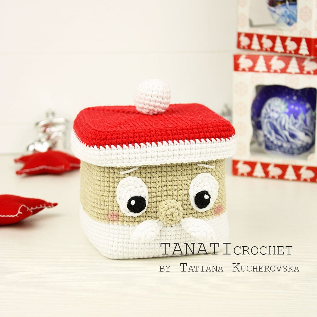 Crochet Pattern SANTA Box tutorial PDF File - Etsy