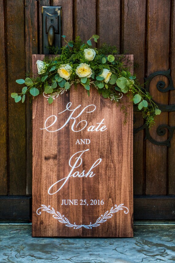 Party Décor Party Supplies Solid Wood Wedding Welcome Sign Custom ...