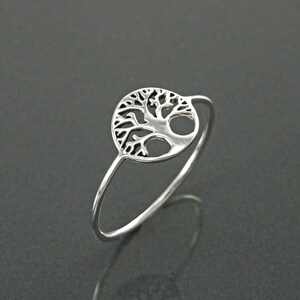 Tree of Life Ring, Engraved Tree Ring in Sterling Silver, Bridesmaid ...