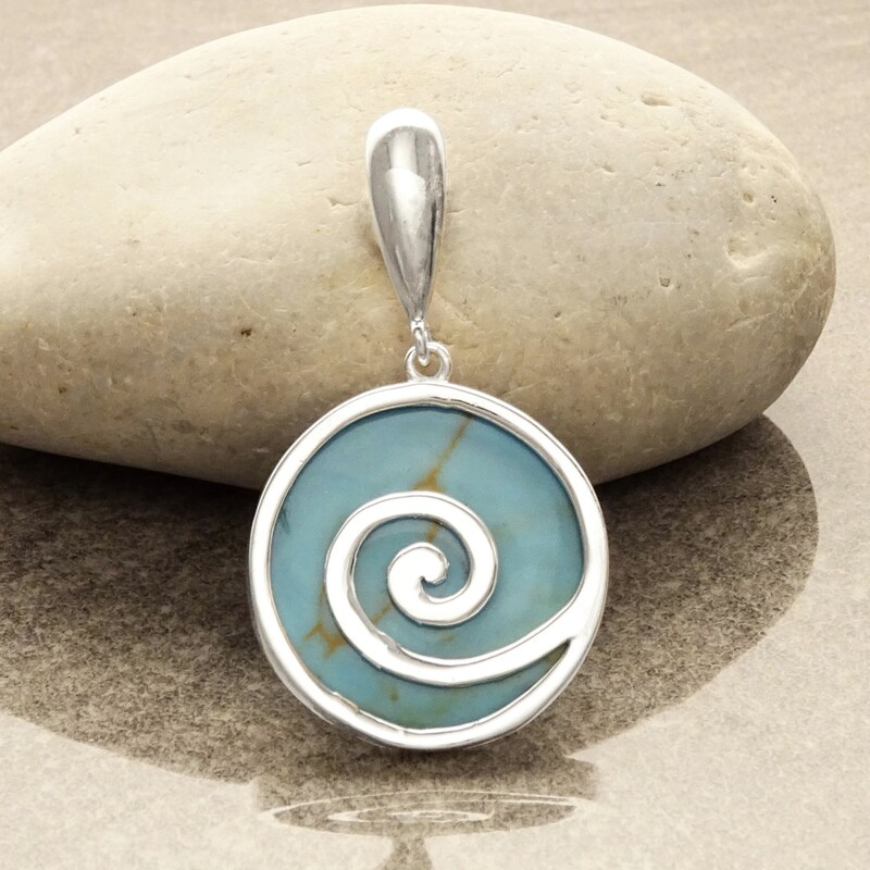 Blue Stone Pendant - Etsy