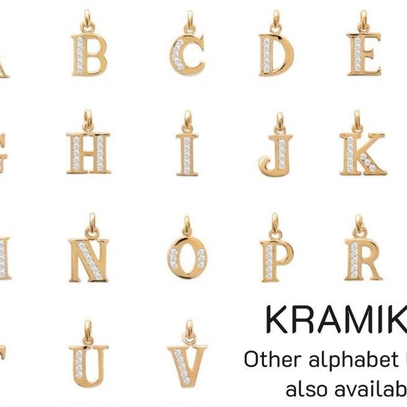 Letter Pendant - Etsy